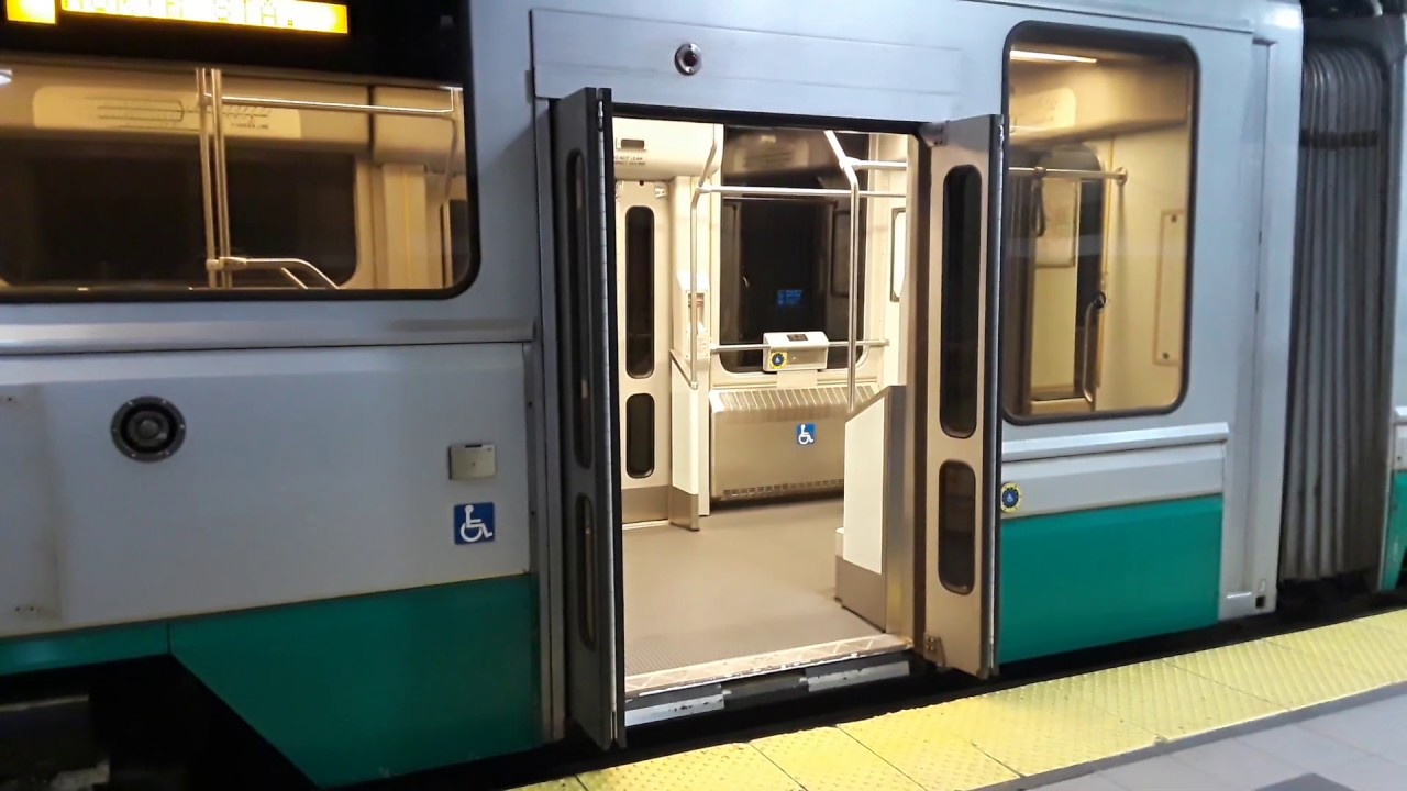 MBTA Green Line Breda Type 8 and Kinki Shayo Type 7 LRV Leaving ...