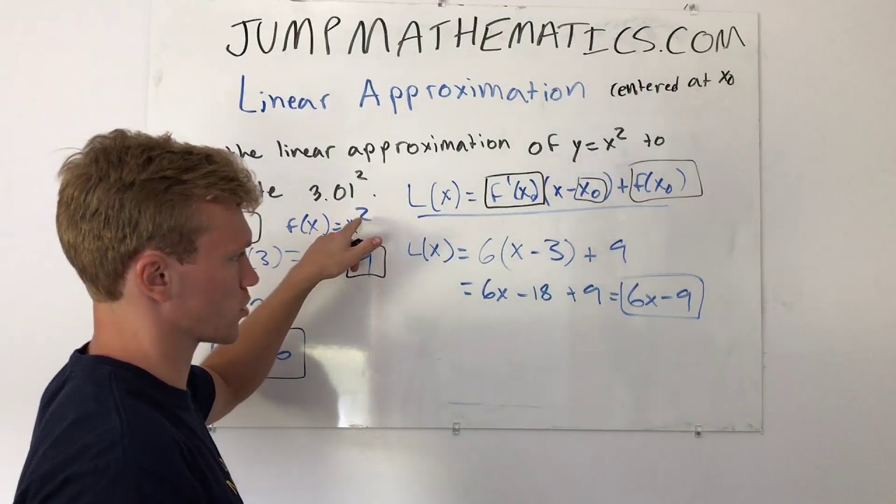Calc | Approximating 3.01^2 Using Linear Approximation - YouTube