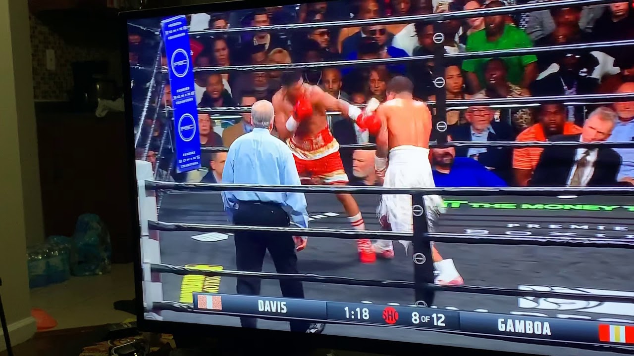 Tank Davis knock down gamboa - YouTube