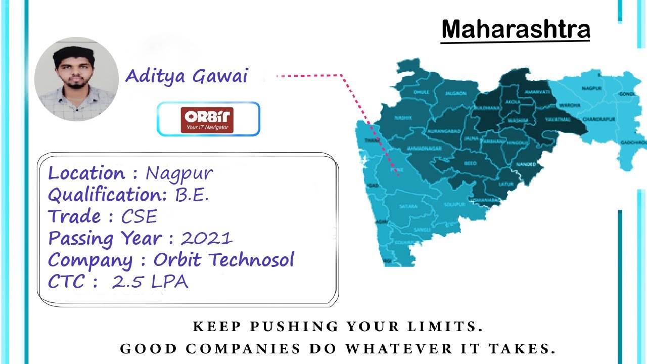 Aditya Gawai | Nagpur | Maharashtra | Orbit Techsol | 2.5 LPA CTC - YouTube