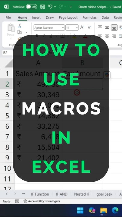 How to use Macros in Excel - YouTube