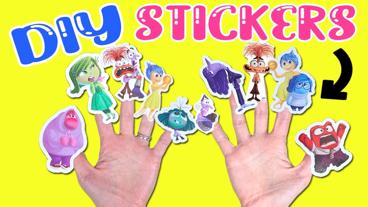 Inside Out 2 Movie DIY How to Make Stickers! Easy Homemade Crafts - YouTube