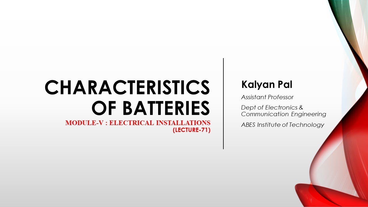 Characteristics of Batteries - YouTube