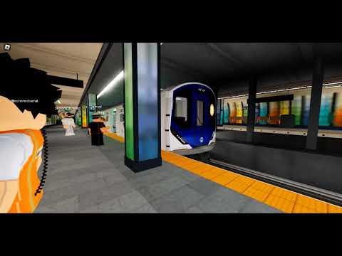 ROBLOX Railfanning at PTA Subway Fifth Av Lines S37E24: R211T (F) Train at 93 St-Holtz Blvd ...