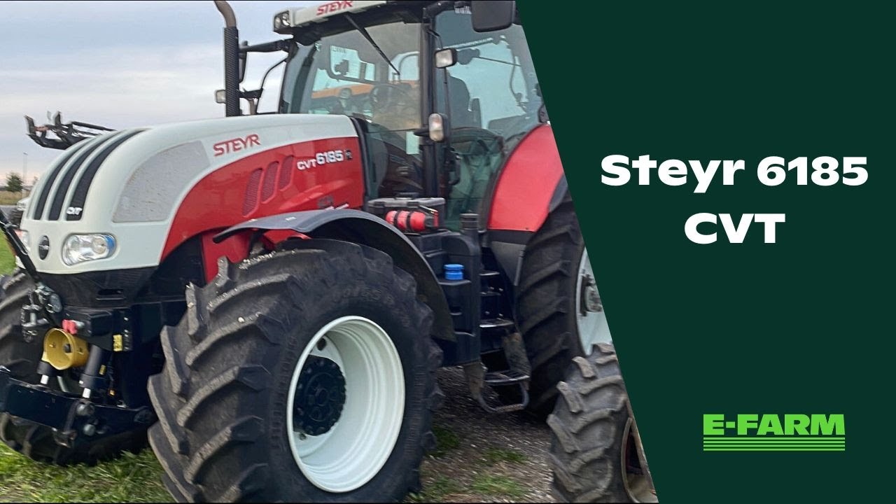 Steyr 6185 CVT - E-FARM exclusive auction machine - YouTube