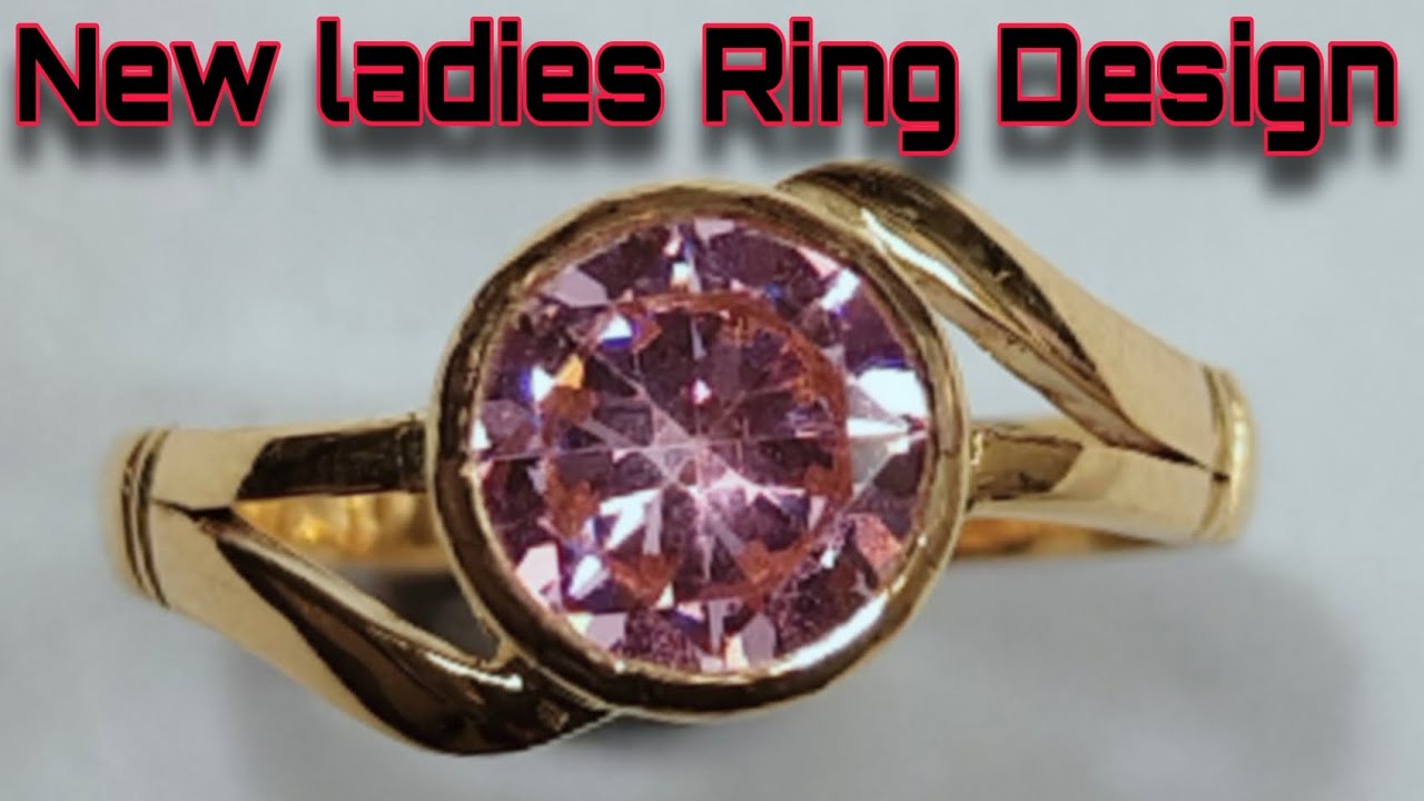 Ladies Ring Design Making processing _ Pink colour Stone Design Ring # ...