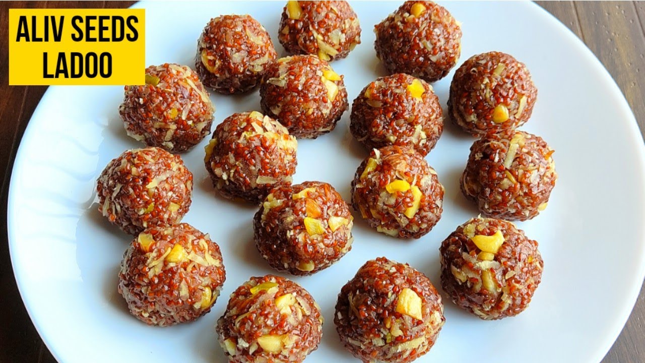 अळीव लाडू | Aliv Ladoo Recipe | Halim Ladoo For Winter | Aliv Seeds Benefits | Garden Cress ...