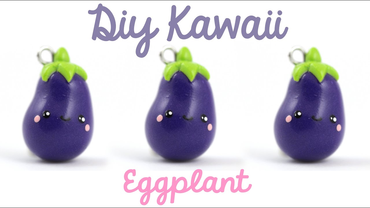 Kawaii Eggplant charm - Tutorial | Kawaii Friday - YouTube