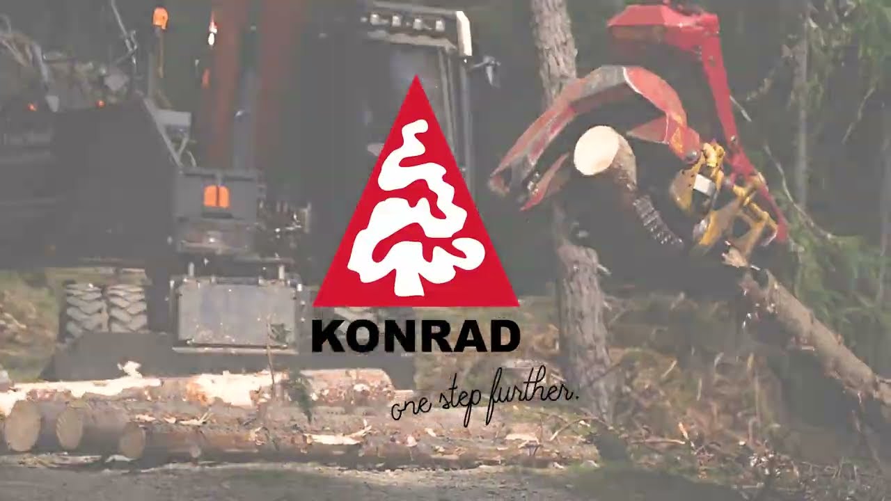 Excavator processor with WOODY, skidding- and rigging winch - KONRAD ...