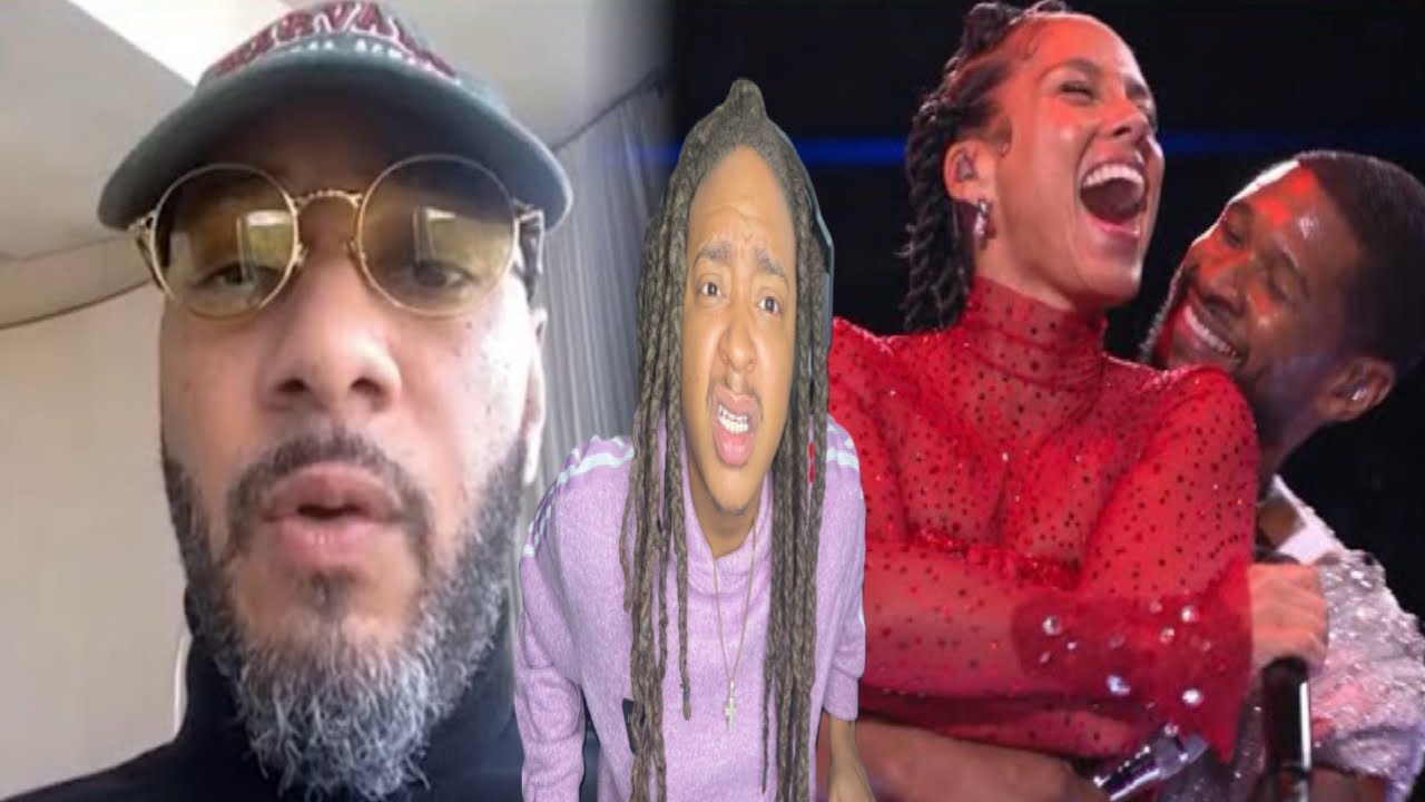 Swizz Beats Reacts to Usher & Alicia Keys’ Hug During Super Bowl Show ...