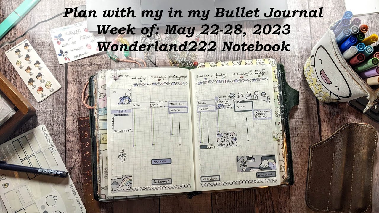 Plan with Me - Bullet Journal - May 22-28, 2023 - TCMC - YouTube