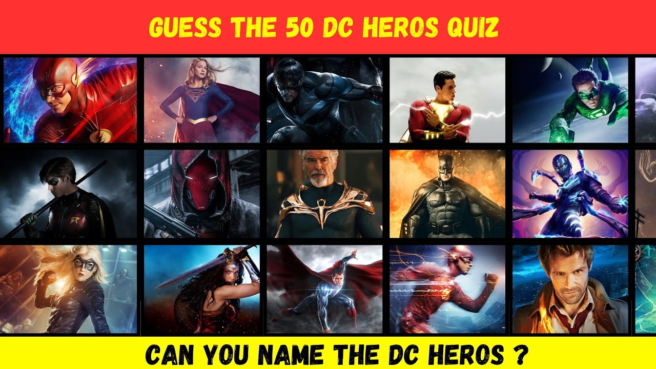 Guess the 50 DC Super heros names in just 5 seconds | guess the logo ...