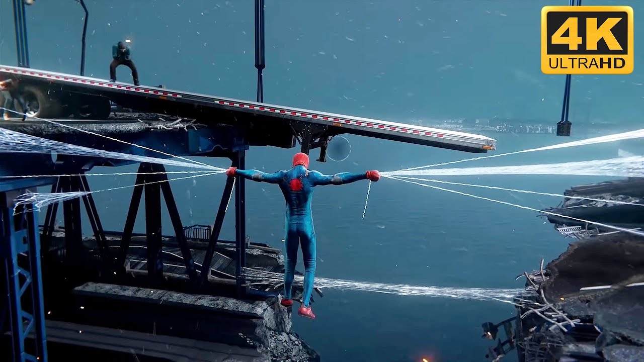 Spider Man Miles Morales Bridge Collapse Action Scene - Marvel ...