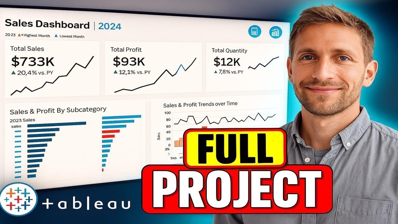 Tableau Complete Crash Course For Beginners | Learn To Build Your First Dashboard - YouTube