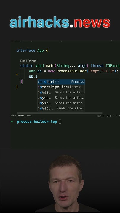 Listing Java Processes With Processbuilder And Top Java Shorts Coding Airhacks Youtube