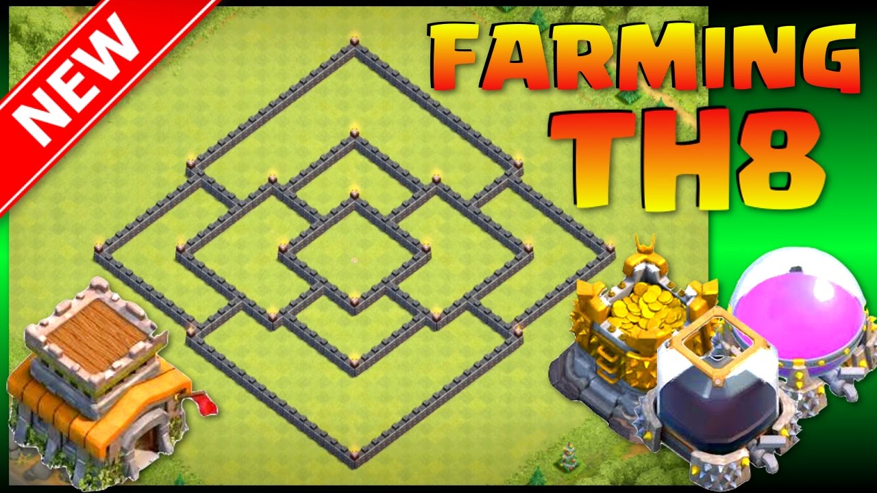 Clash of Clans | Town Hall 8 Farming Base (Top Th8 Hybrid Farming Base ...