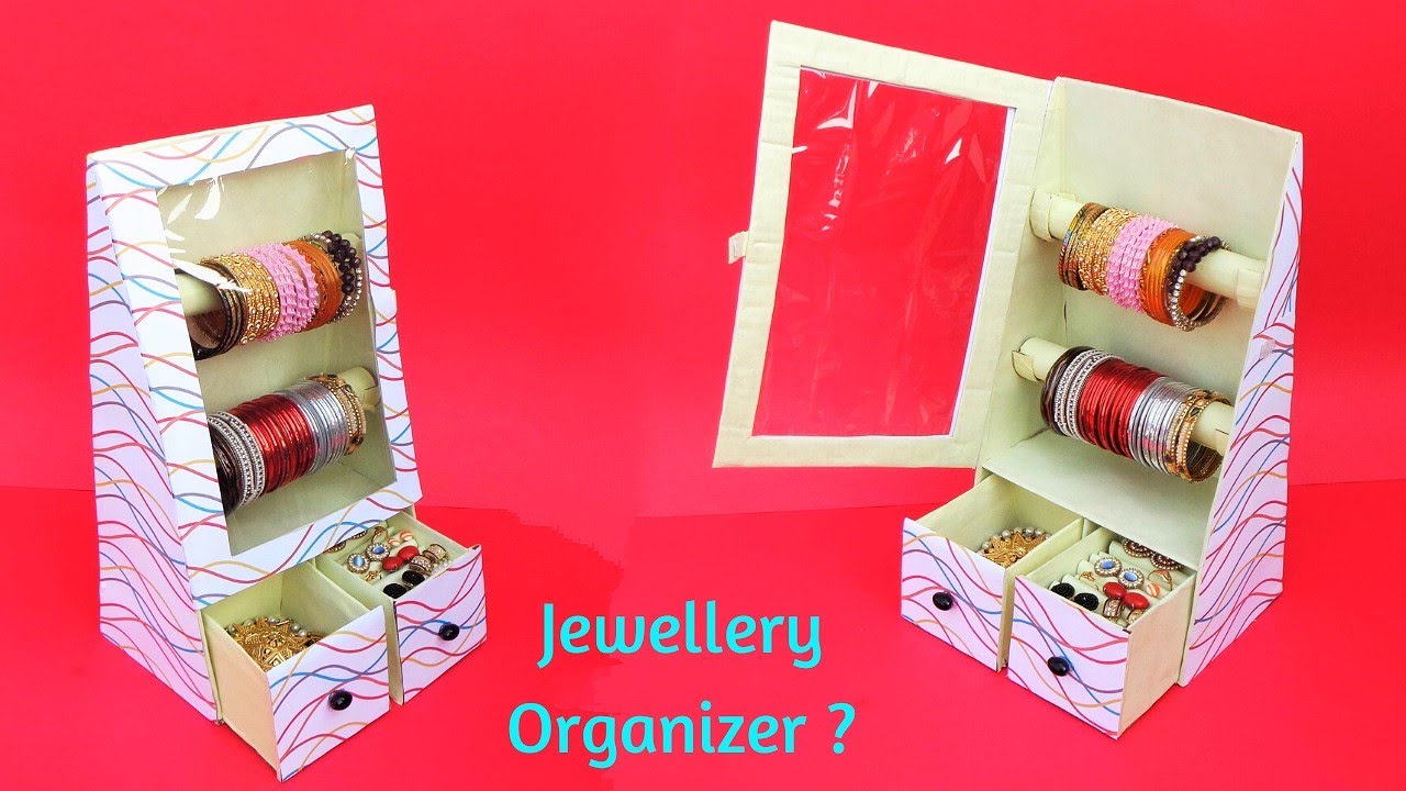 How to make Bangle Stand at home with waste cardboards/Best out of ...