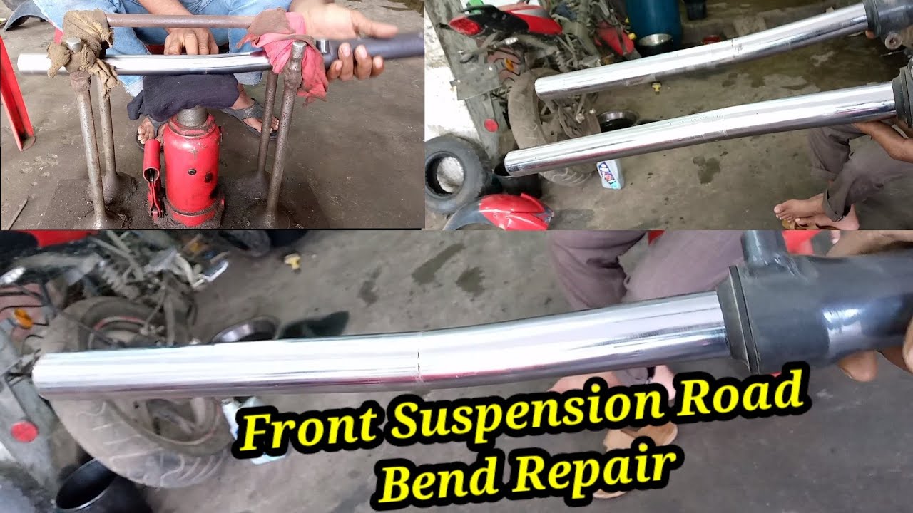 how to repair front shocker of bike| motorcycle front shocker bend ...