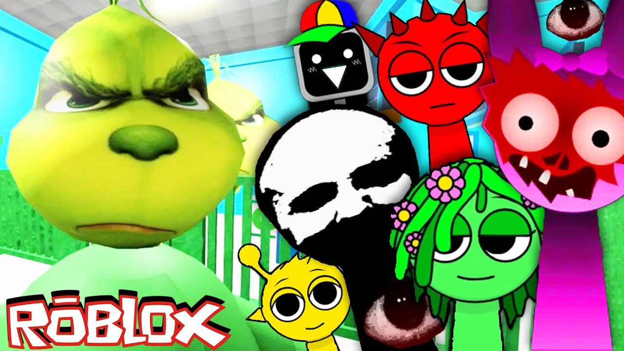 SPRUNKI Escape The FREAKY Grinch School in Roblox! - YouTube