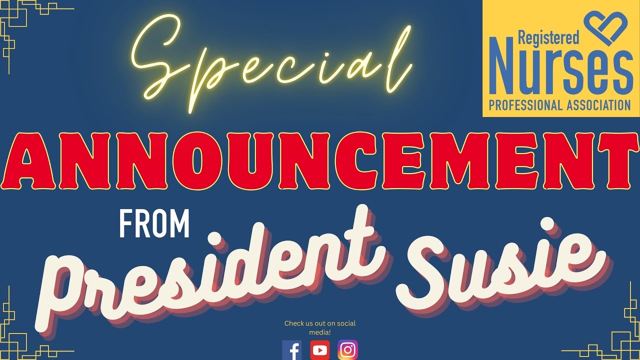 Major Announcement from RNPA Leadership! - YouTube