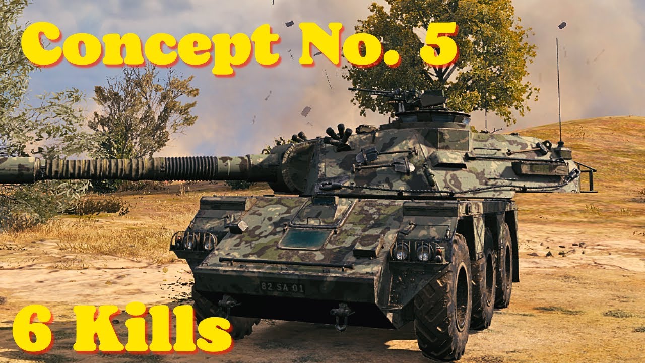 World of tanks Concept No. 5 - 8,5 K Damage 6 Kills, wot replays - YouTube