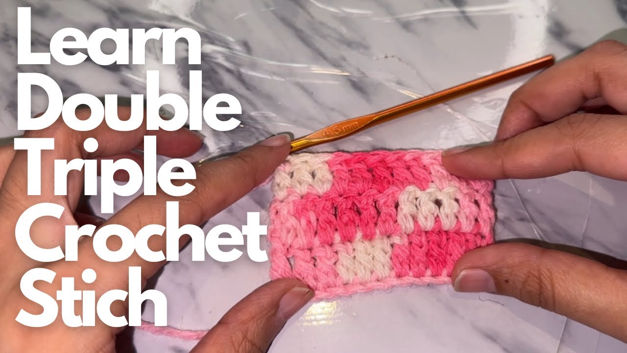 Crochet Double Triple Crochet Stitch (Double Treble Crochet) - YouTube