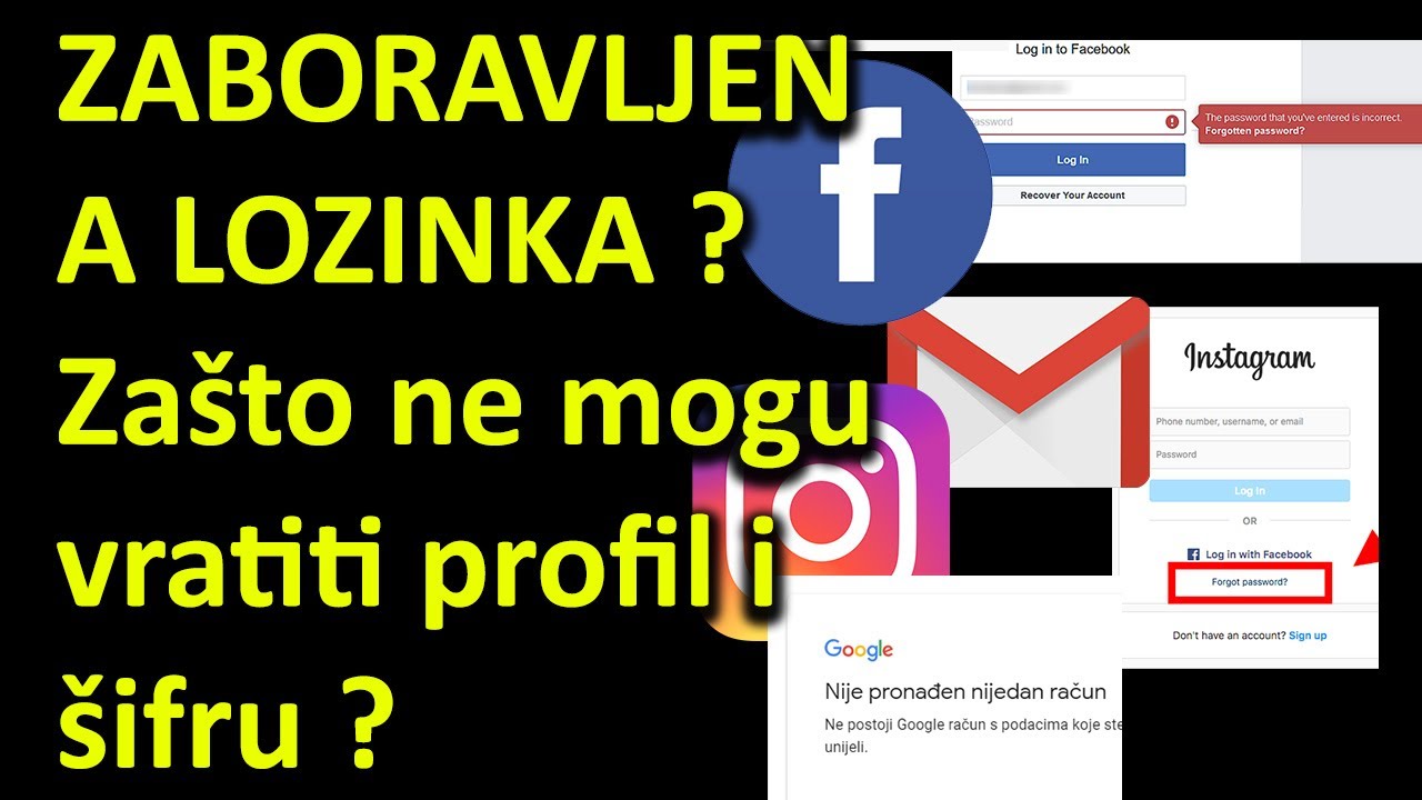 Zaboravljena lozinka ? Zašto ne mogu vratiti zaboravljenu lozinku ili ...
