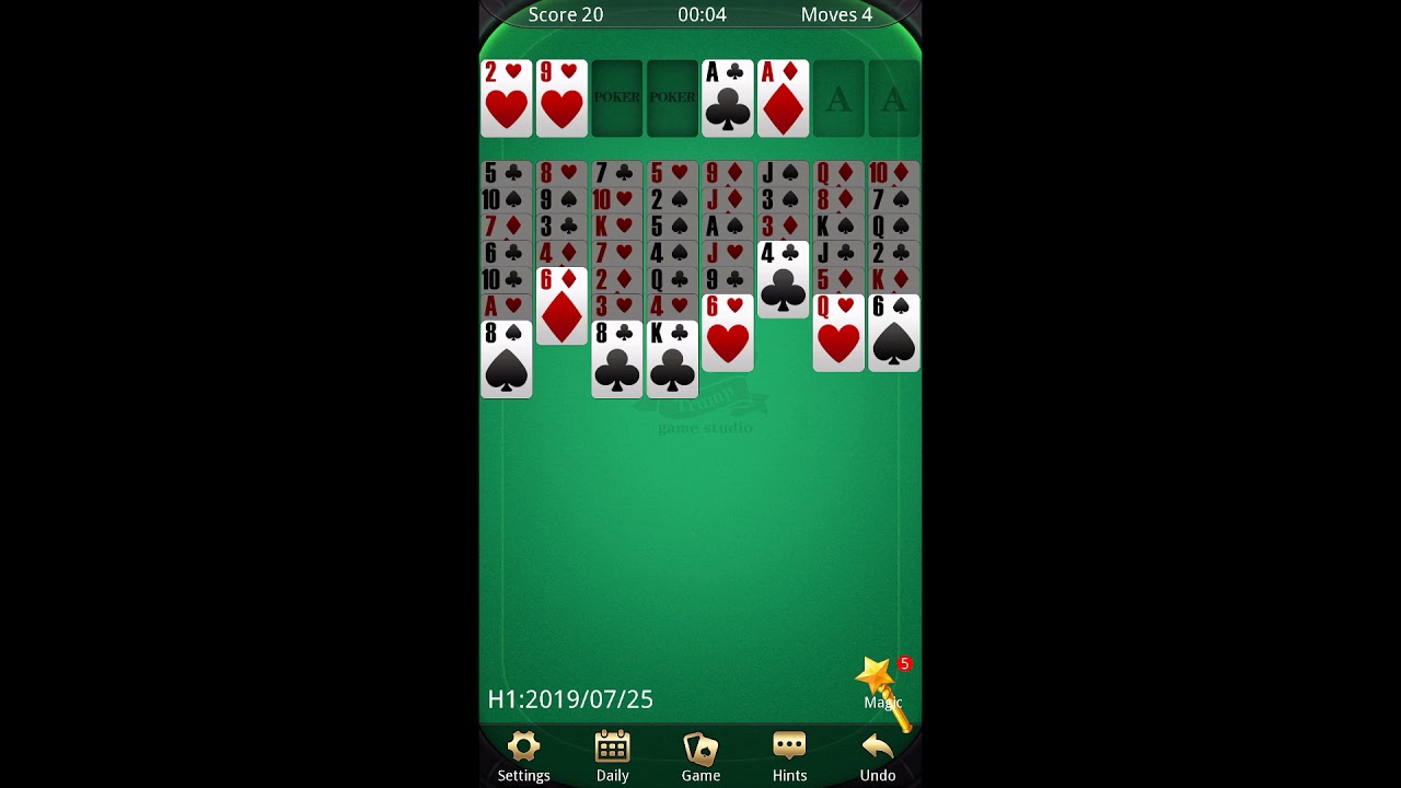 Freecell Solitaire With Magic Wand - YouTube