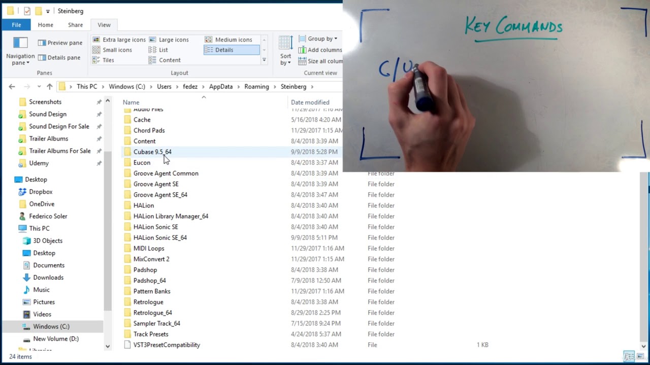 where are cubase key commands stored - YouTube