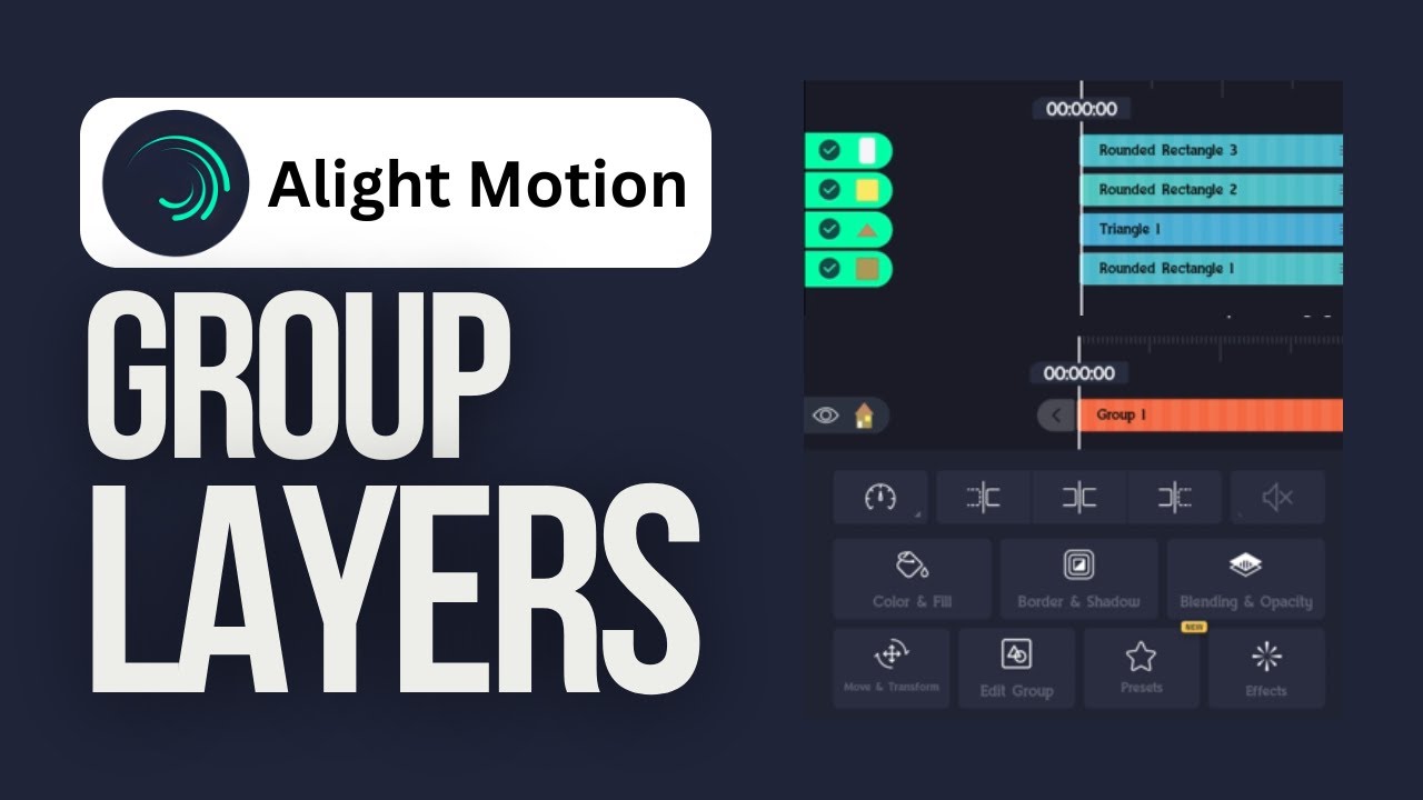 How to Group Layers | Alight Motion Guide - YouTube