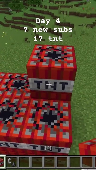 Day 4 of adding 1 tnt for every subscriber until 1k subs #minecraft #mc - YouTube