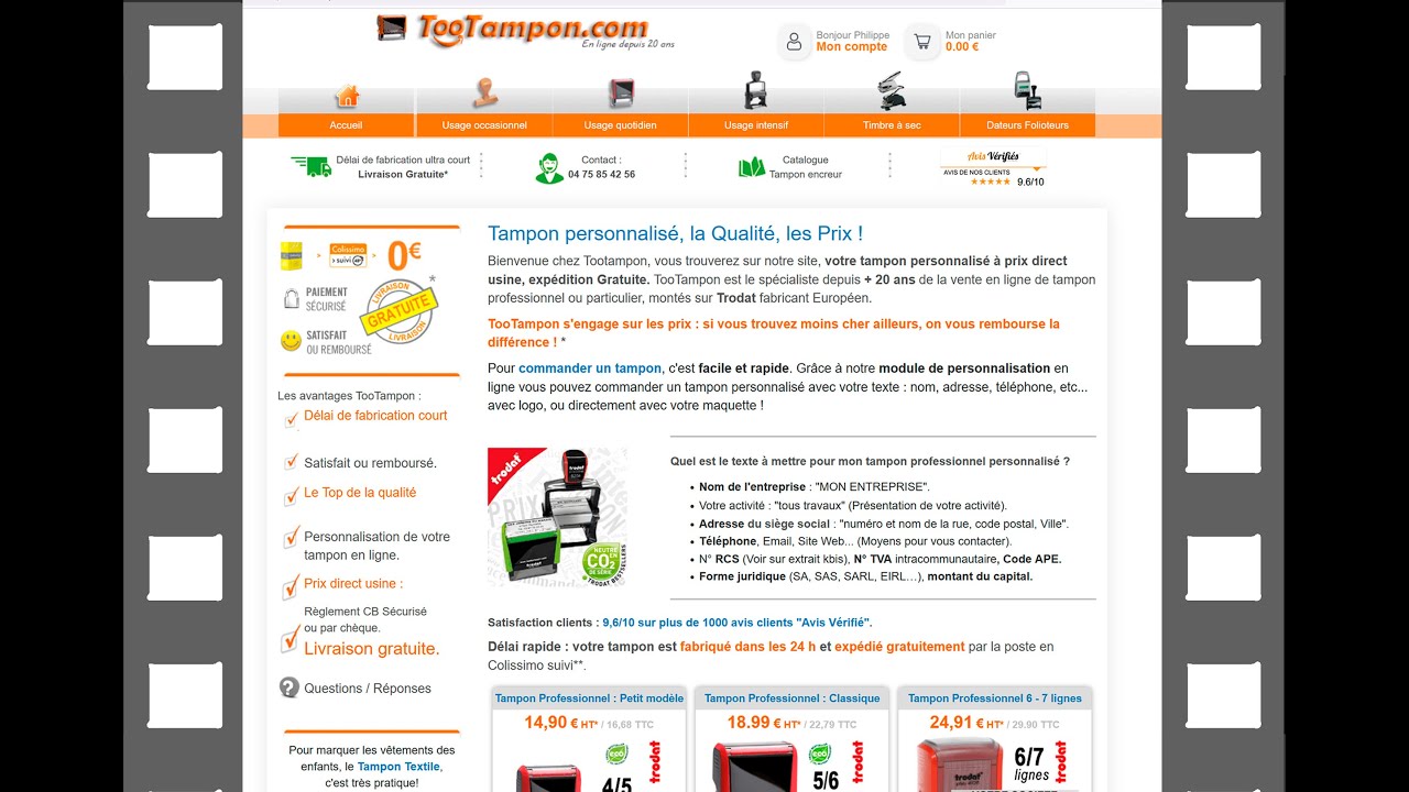Comment commander un tampon encreur personnalisé ? - YouTube