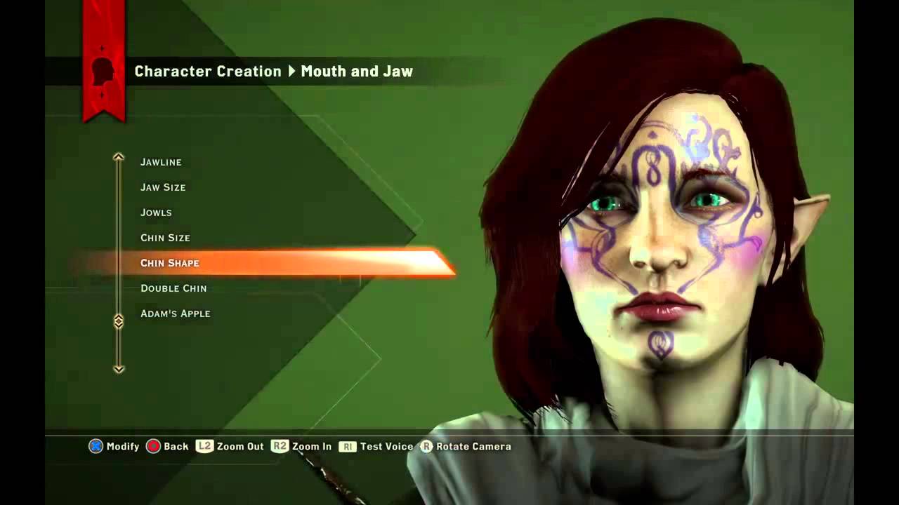 Sliders for female elf for Dragon Age Inquisition - YouTube