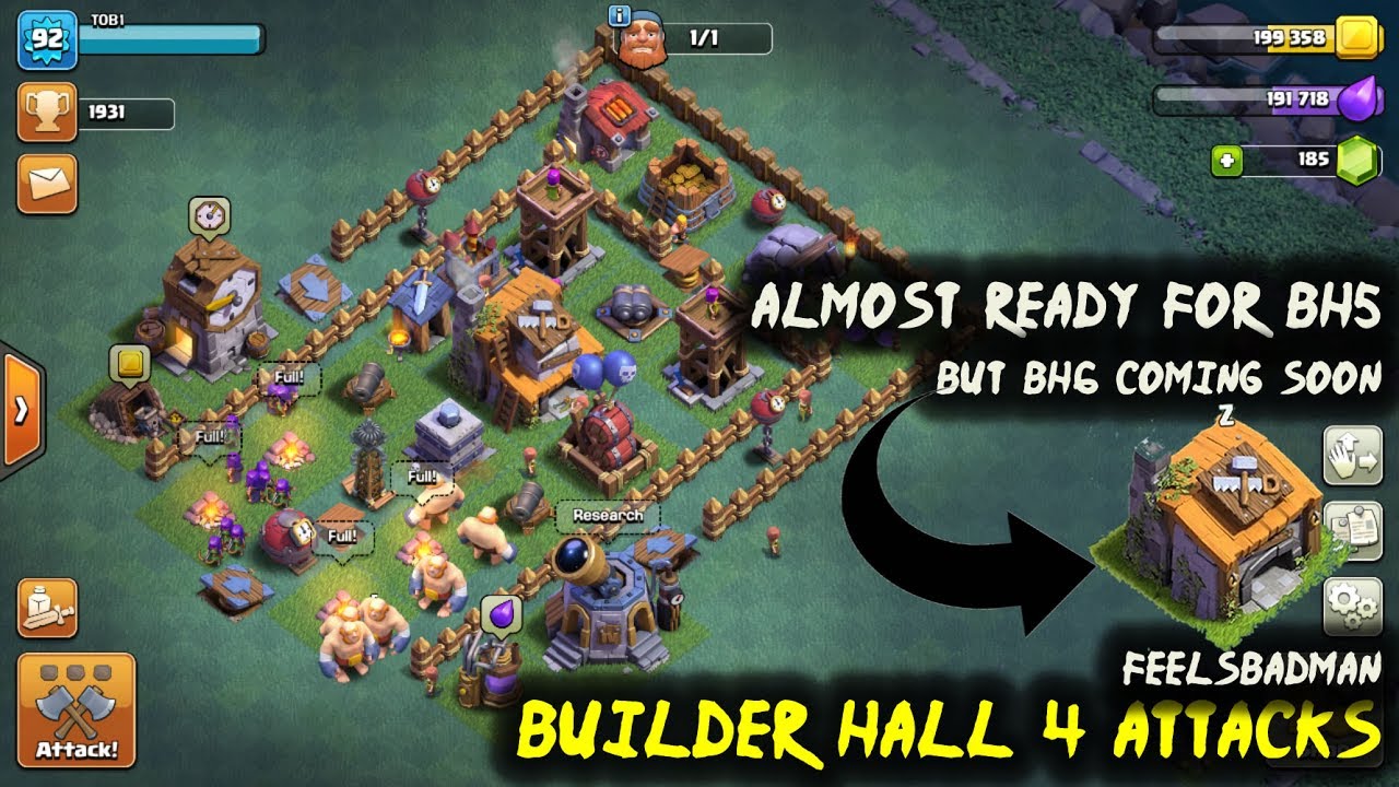 Clash of Clans | BH4 Attacks & UPDATE | THE PADDEDROOM!! | COC - YouTube