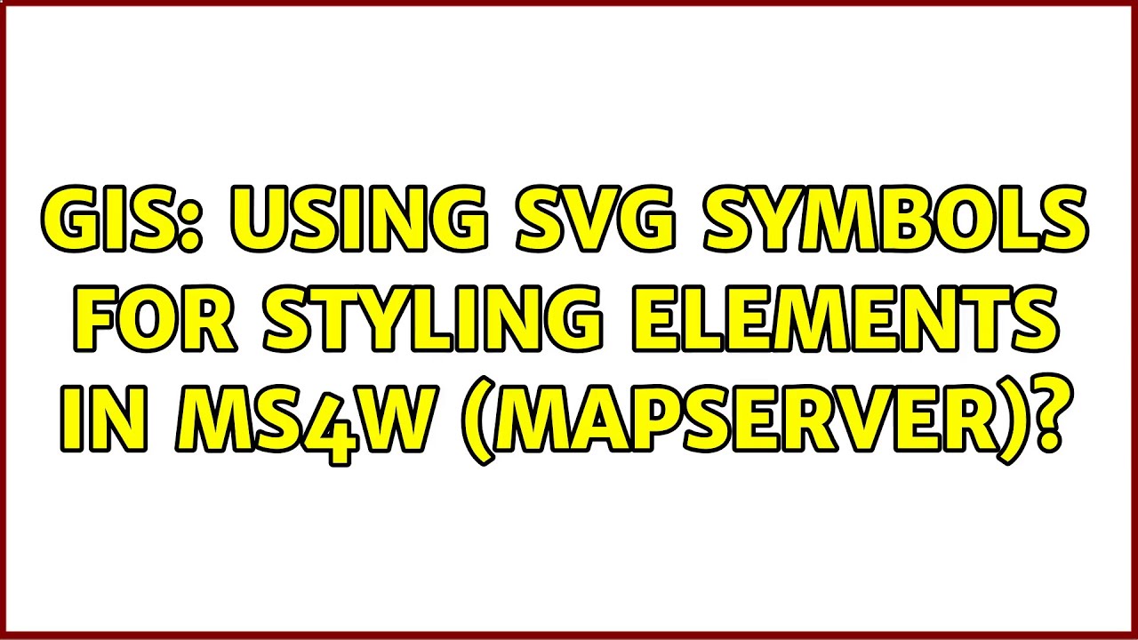 GIS: Using svg symbols for styling elements in ms4w (mapserver)? - YouTube