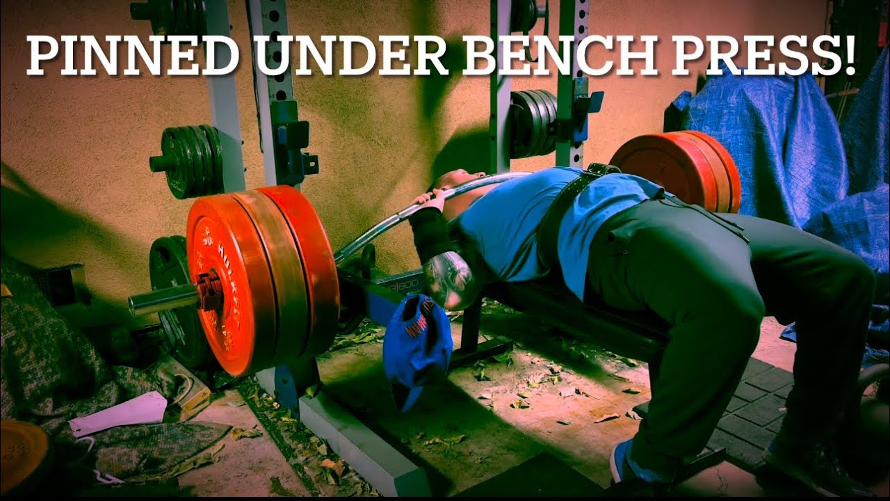 Pinned Under the Bench Press w/ the Buffalo Bar! - YouTube