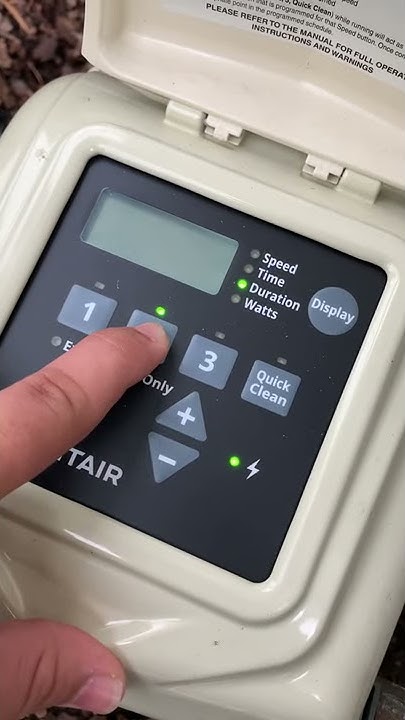 Pentair superflo VS variable speed timer setup - YouTube