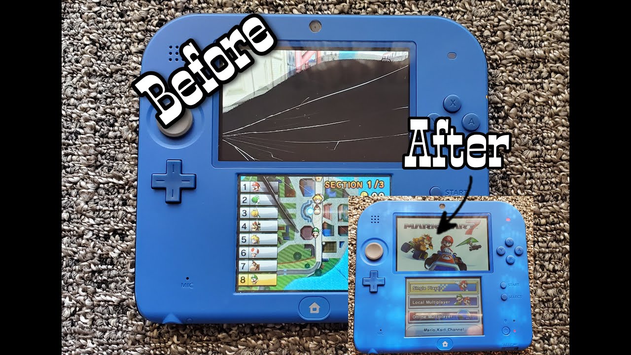 Repairing a Cracked Screen on a Nintendo 2DS - YouTube