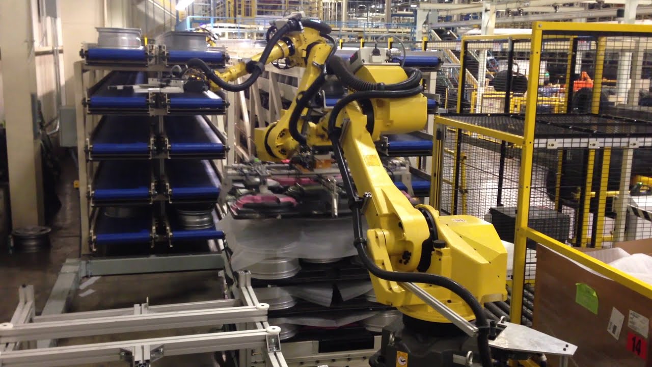 Robotic Car Wheel Handling - YouTube