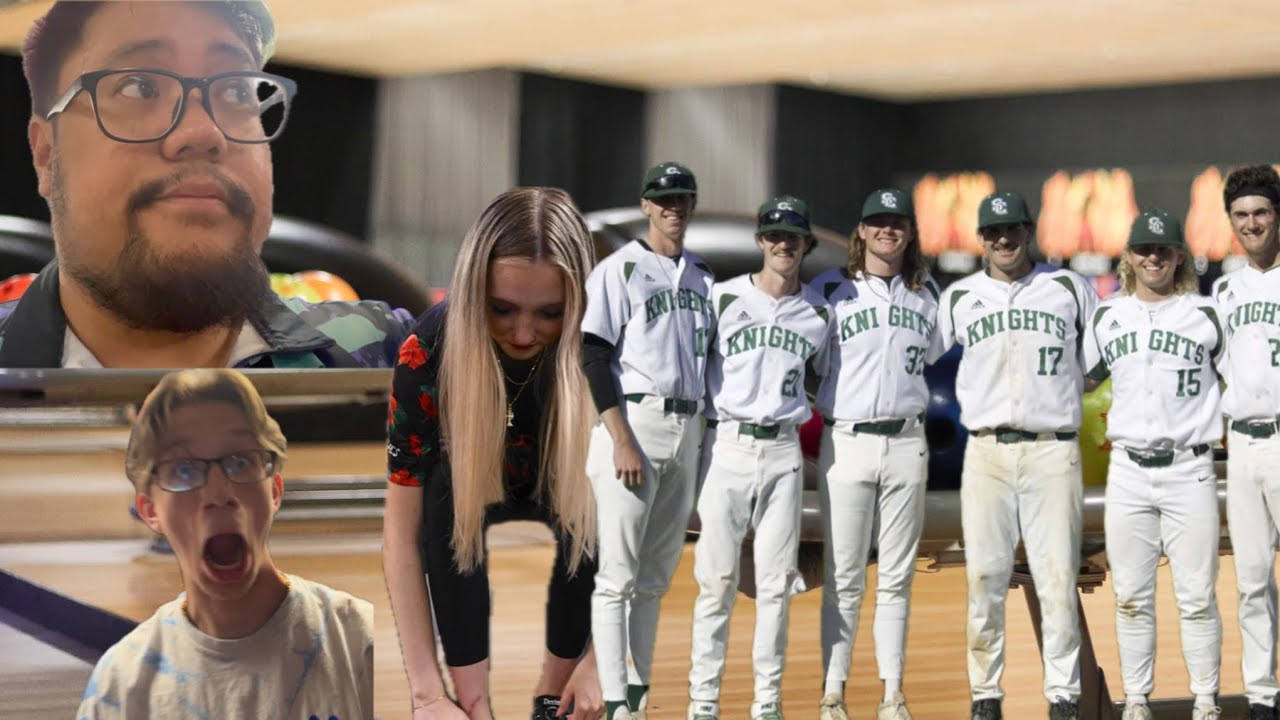 BaseBall Players Compete In Trio Bowling Challenge. - YouTube