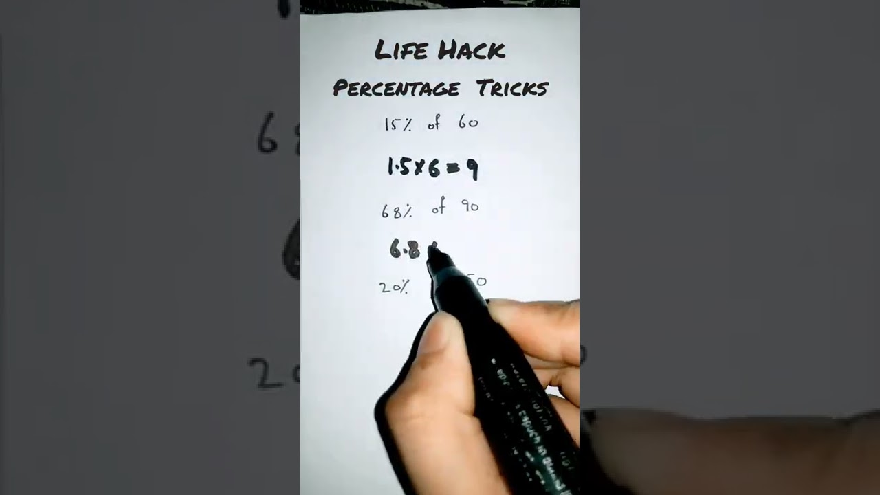 Percentage Short Tricks| Maths Shorts| Percentage Tricks| How to ...