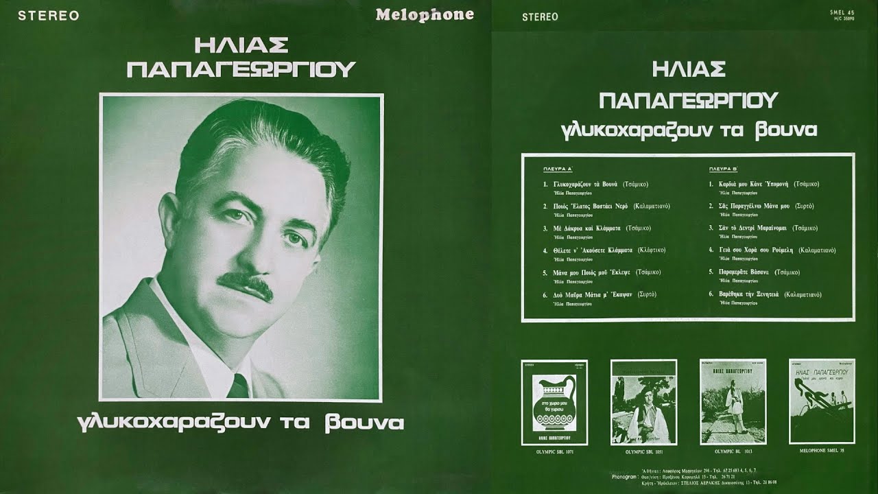 Γλυκοχαράζουν Τα Βουνά (Τσάμικο) - Ηλίας Παπαγεωργίου - YouTube