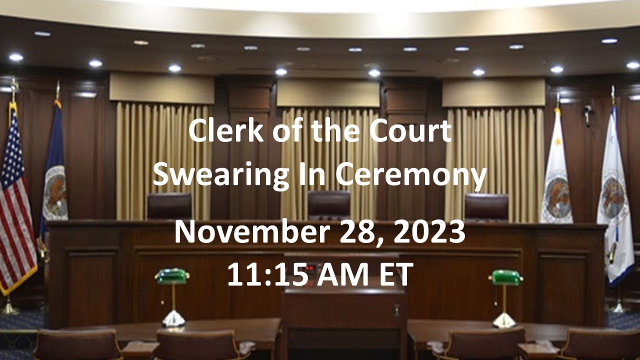Clerk of the Court Swearing In Ceremony - YouTube