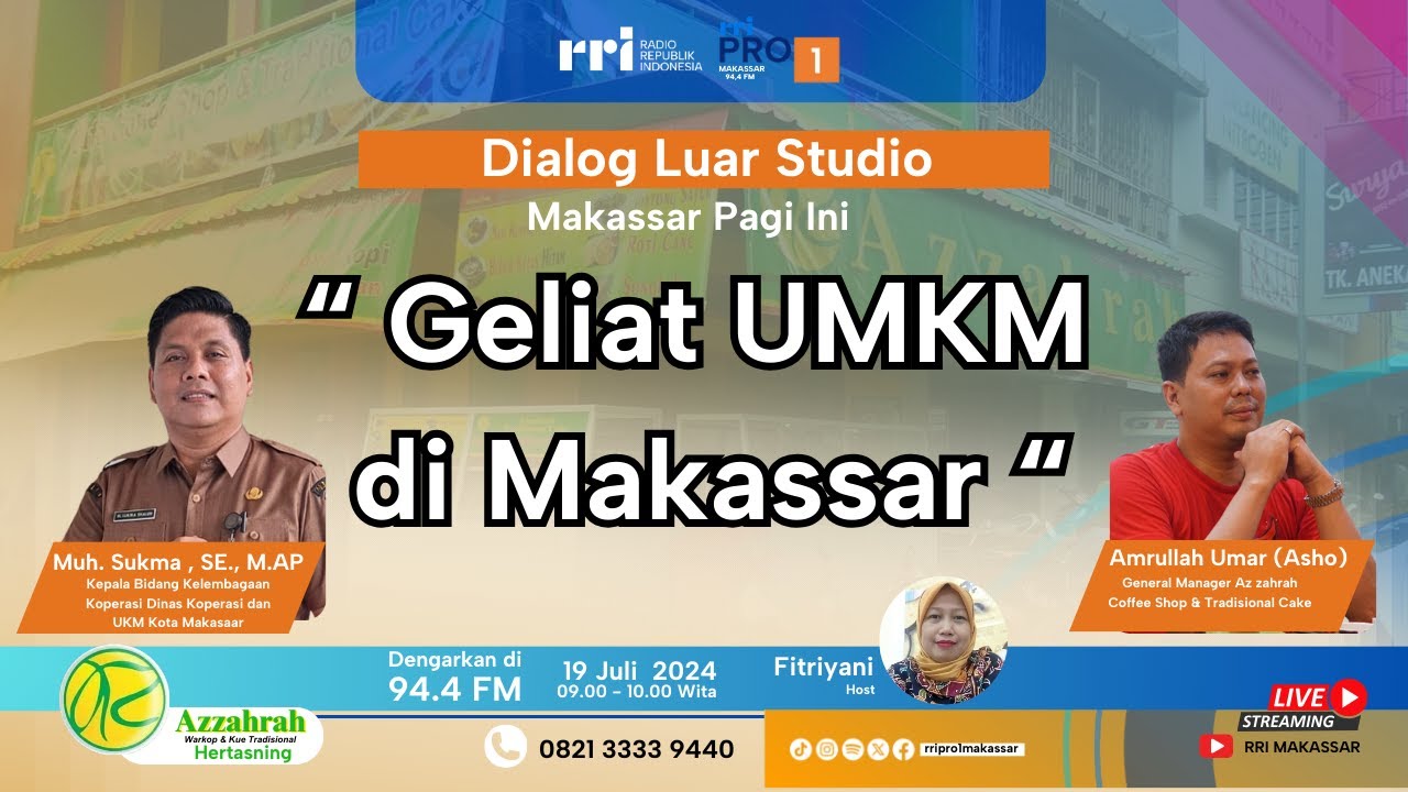 Dialog Luar Studio - Makassar Pagi Ini “ Geliat UMKM di Makassar “ - 19 Juli 2024 - YouTube
