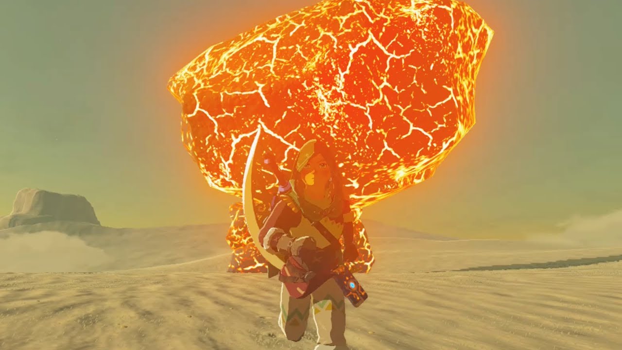 What Happens if you Fight Igneo Talus Titan in Gerudo Desert? Zelda ...