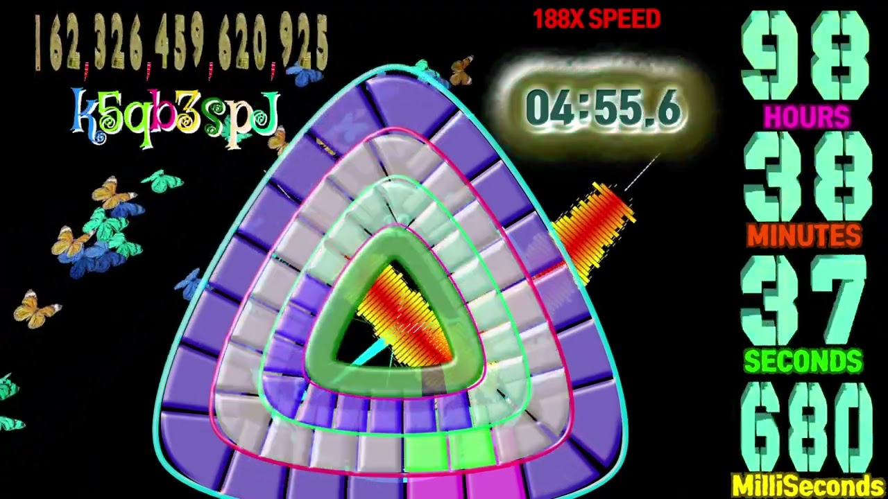 [Speed feeling] Colorful Triangle 100 Hours countdown timer alarm🔔 ...