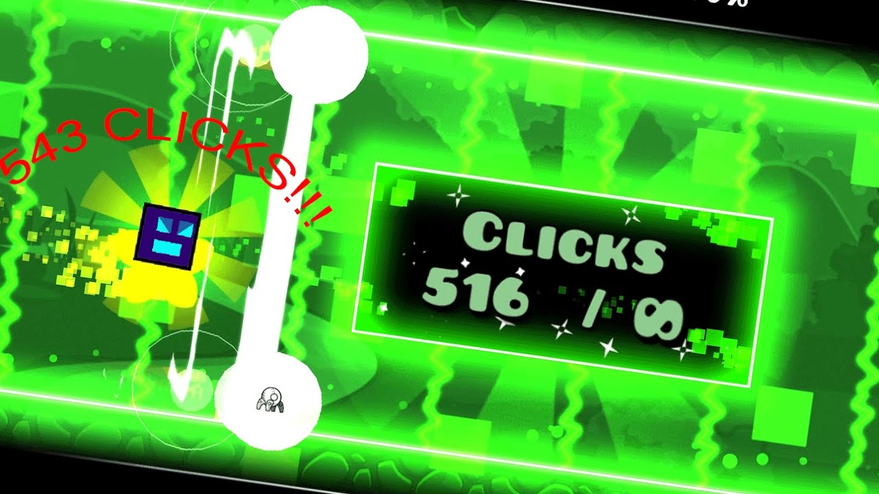 Faster Clicking Challenge TOP 9!!! 543 Clicks - Geometry Dash - YouTube
