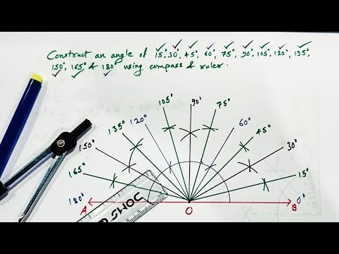 Construction of angles lConstruct an angle of 45 degree lclass 7 ...