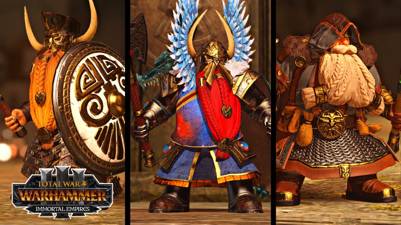 New Dawi Units the Norse Dwarfs Total war warhammer 3 - YouTube