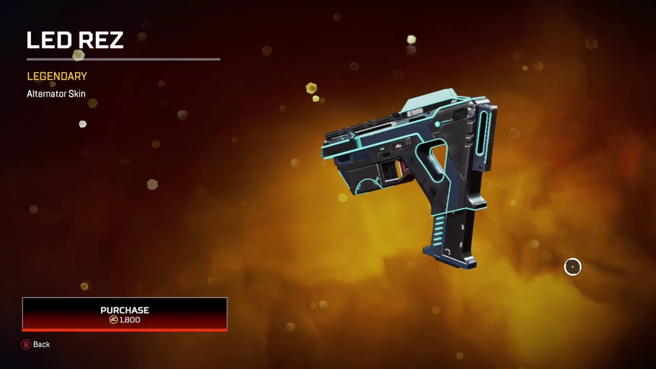 Apex legends item shop LED REZ Alternator skin - YouTube